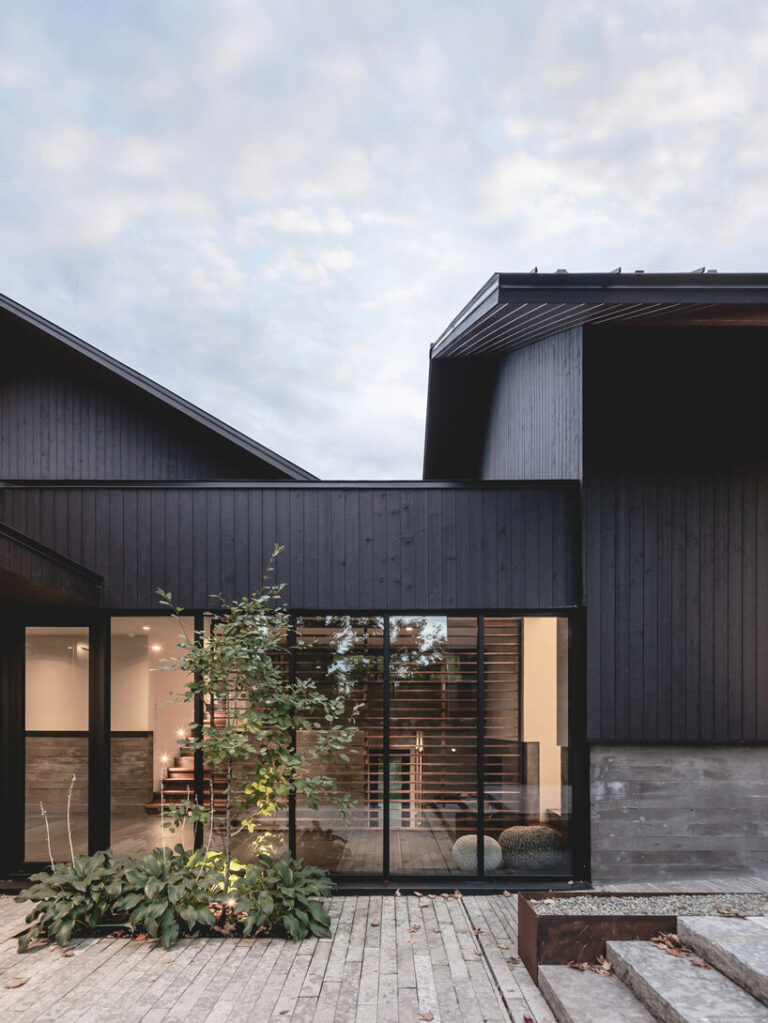 alain carle architecte combines three wooden volumes into 'koya' house ...