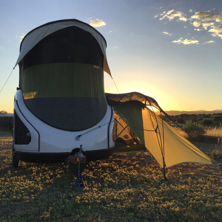 this ultralight teardrop trailer by earth traveler is made from chicken ...