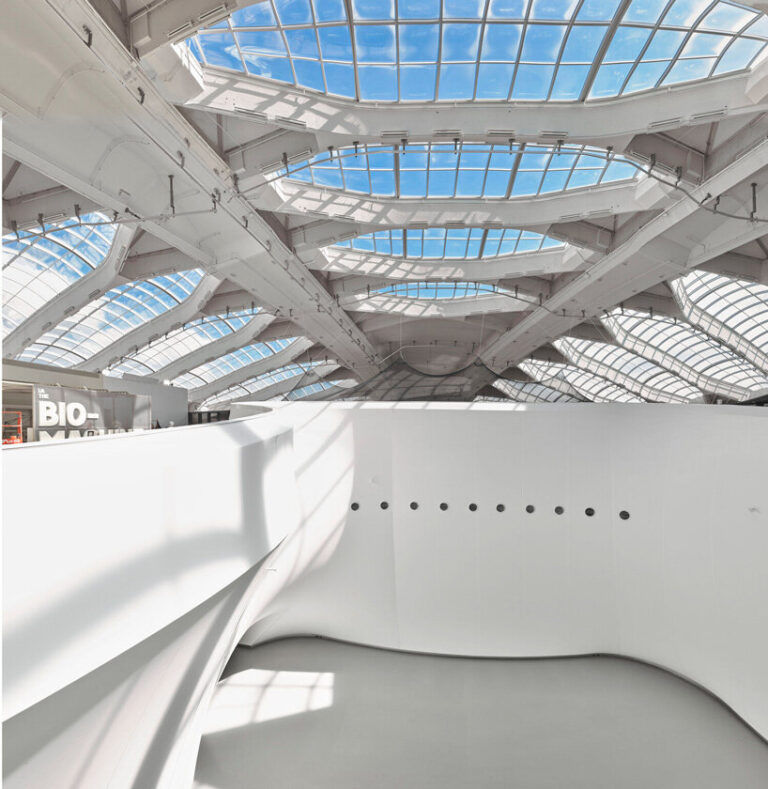 KANVA wraps montreal's renovated biodôme in white undulating 'living skin'