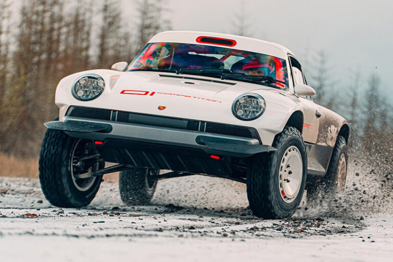 singer builds one-off 1990 porsche 911 safari ready for extreme rally races