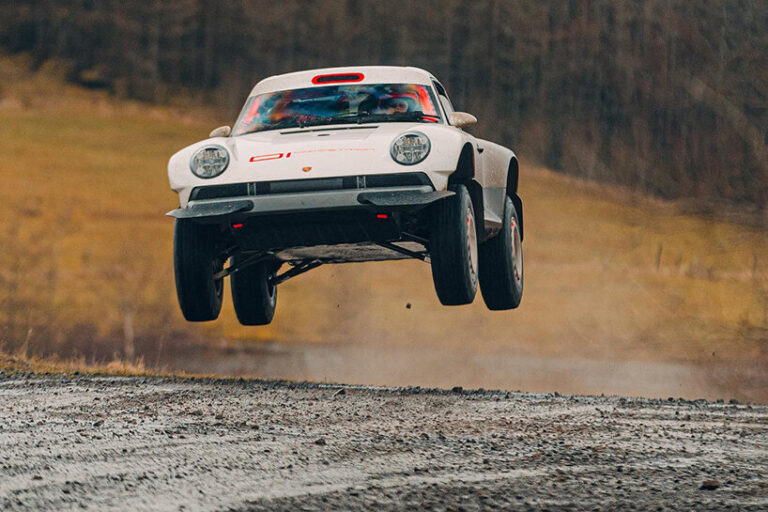 singer builds one-off 1990 porsche 911 safari ready for extreme rally races