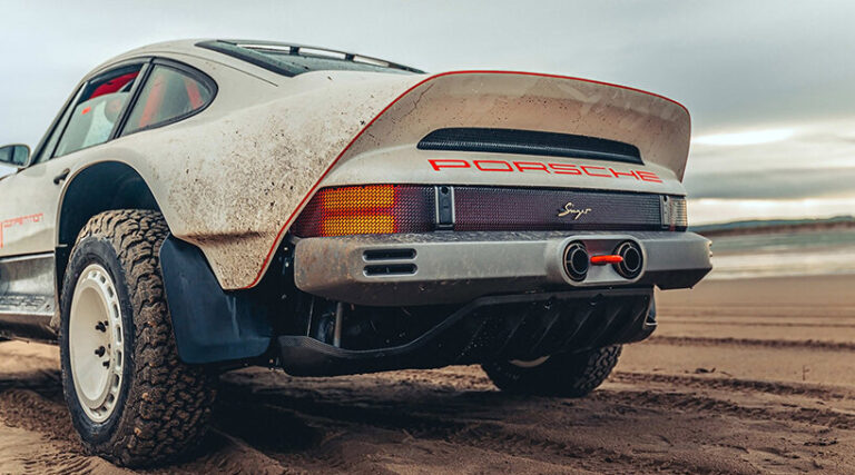 singer builds one-off 1990 porsche 911 safari ready for extreme rally races