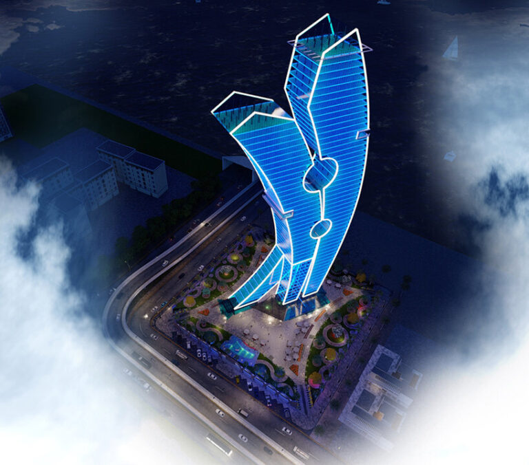 dubai's clothespin tower to be largest piece of art ever created