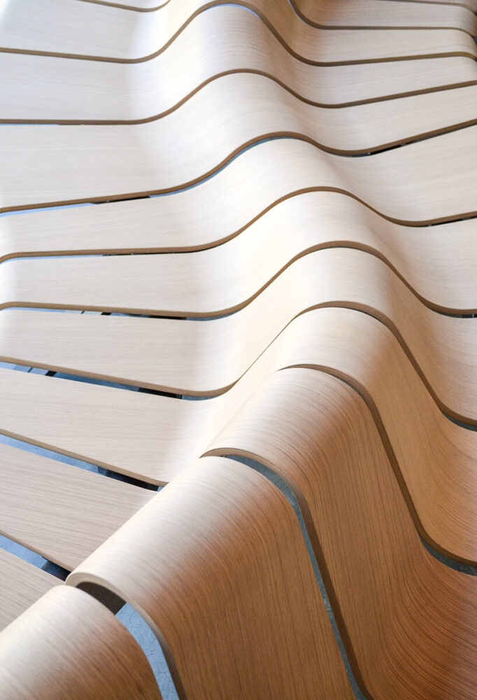 green furniture concept's modular seating shapes harmonious public spaces