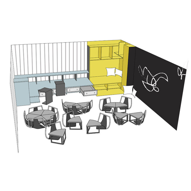 black chalkboard surface + yellow corner complete creative studio ...