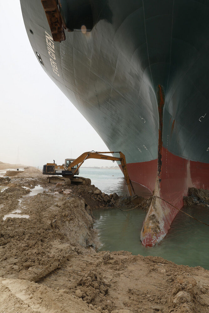 the ever given ship has been partially freed in the suez canal — you ...