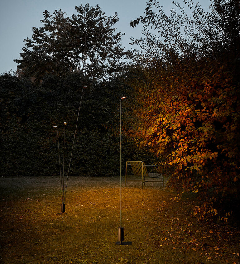luceplan hybridizes living spaces with extended outdoor lighting ...