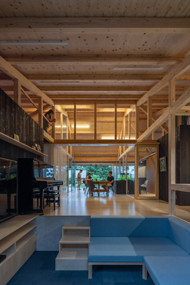 nanometer architecture wraps japanese house in charred timber cladding