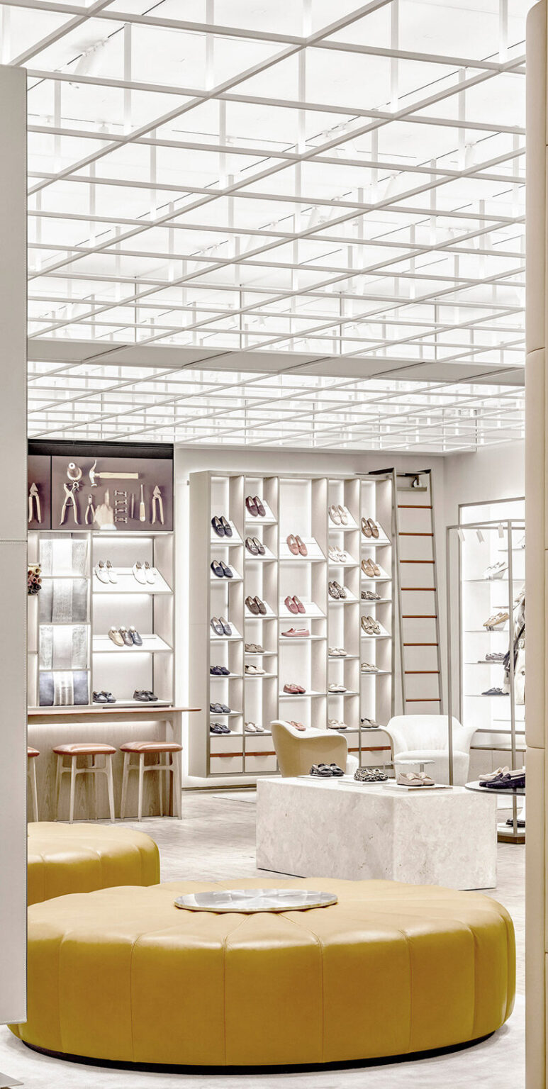 curiosity designs tod's milan studios as an art gallery covered in ...