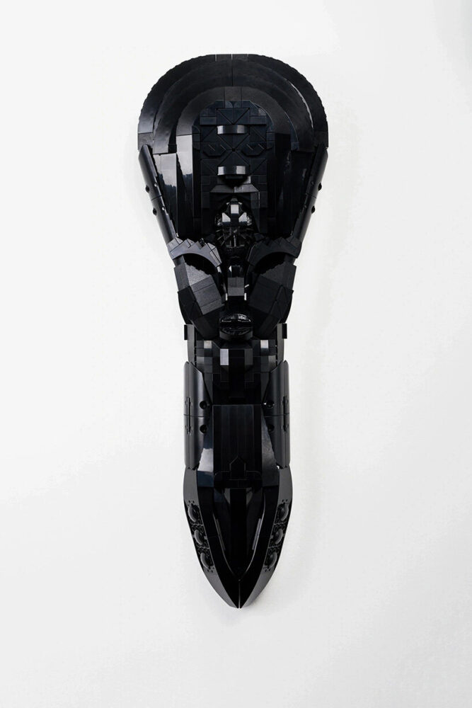 ekow nimako renders an afrofuturistic cityscape in 100,000 black LEGO ...