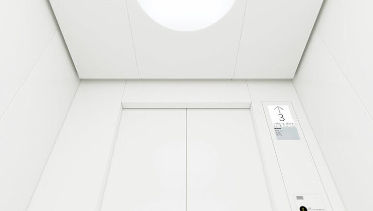naoto fukasawa designs white light filled minimalist elevator for hitachi