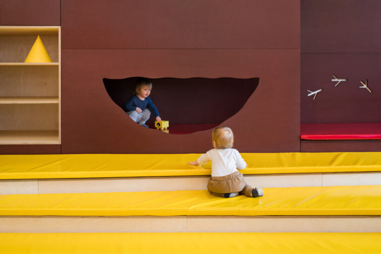 no architects builds a landscape for play in prague nursery renovation