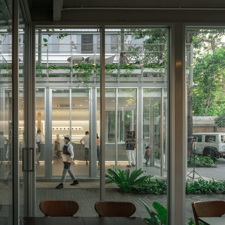 all(zone) designs an 'urban backyard' filled with greenery in bangkok