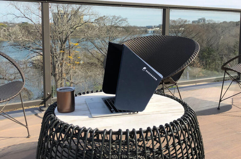 sunshader is a sun shade, heat shade and privacy shade for laptops