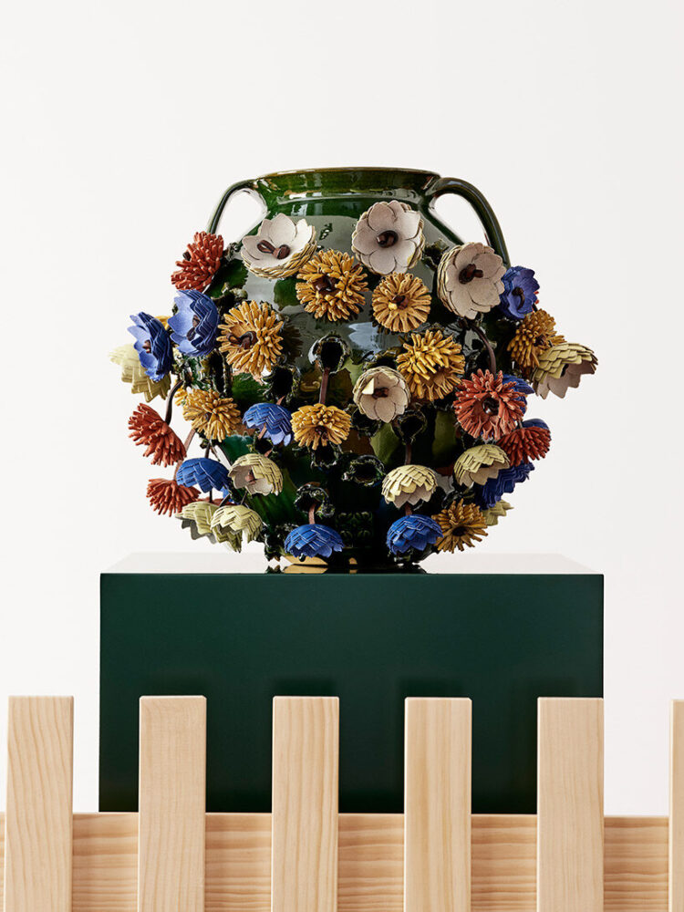 eyes, tongues, flowers + knots emerge from punctured pots in 'LOEWE ...
