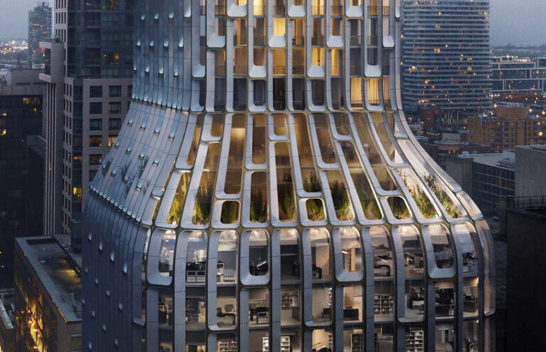 '55 yonge' by PARTISANS will mark a futuristic icon in downtown toronto