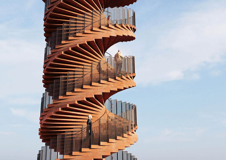bjarke ingels group's marsk watchtower soon to rise above denmark