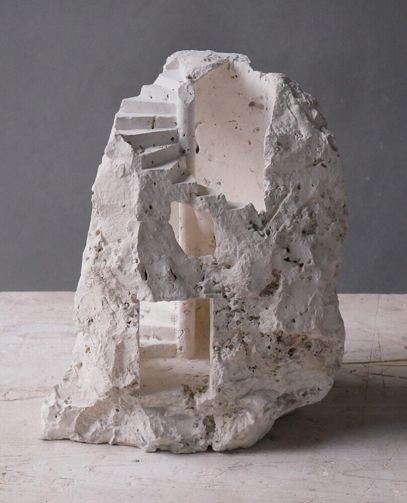 matthew simmonds carves miniature architectural sculptures from solid ...