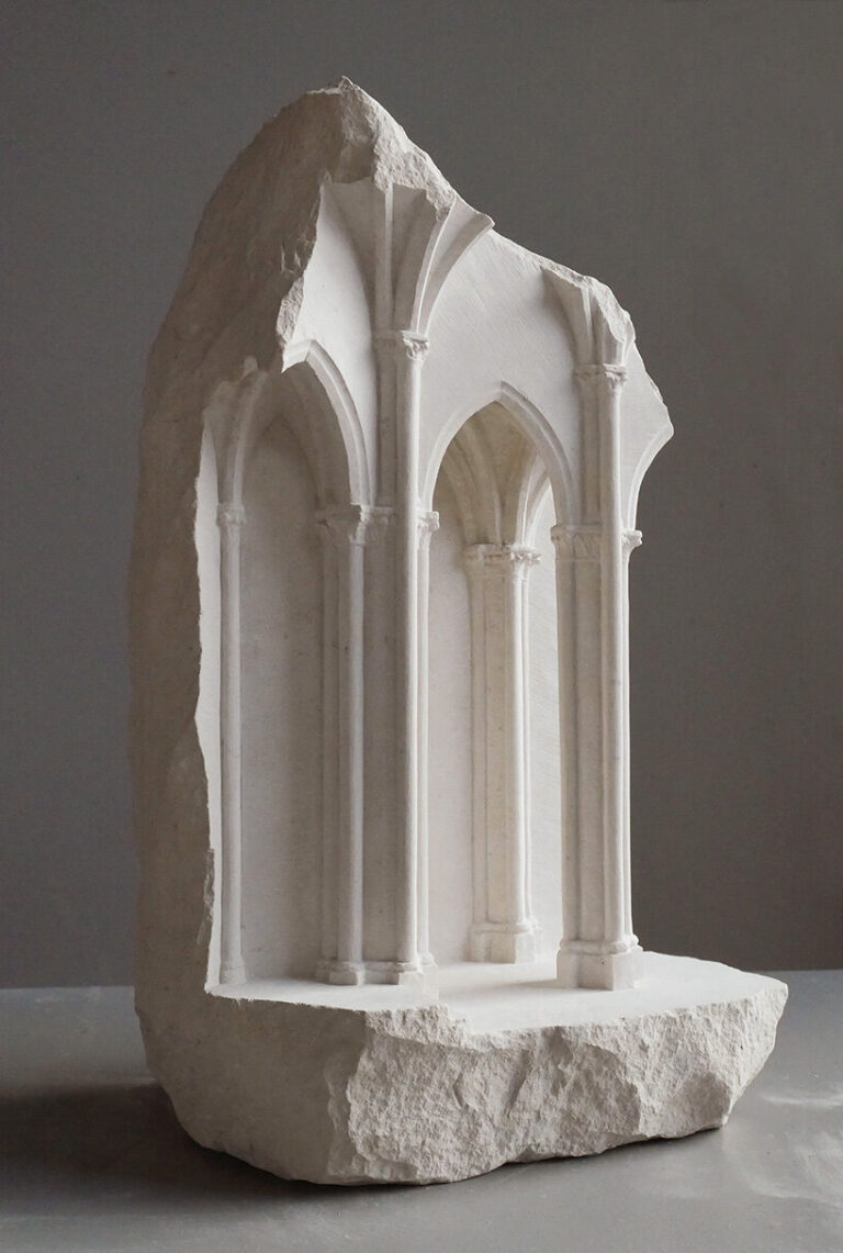 matthew simmonds carves miniature architectural sculptures from solid ...