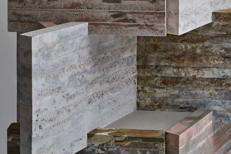 we+ turns waste building materials into modular furniture and wall surfaces