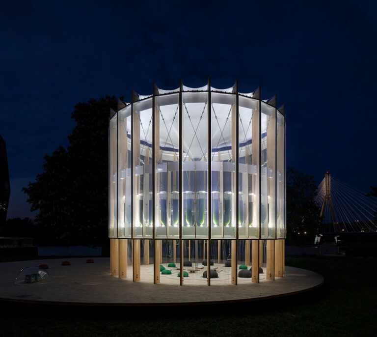 ecoLogicStudio's airbubble playground filters air with micro-algae cultures