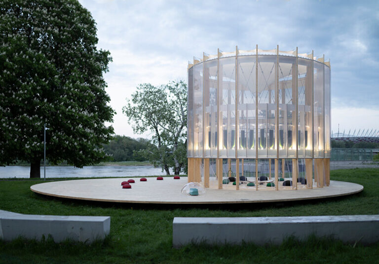 ecoLogicStudio's airbubble playground filters air with micro-algae cultures