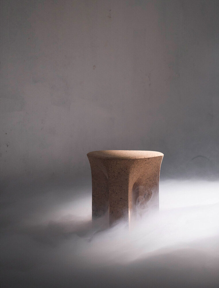 burnt cork furniture made of scrapped remnants with a raw to refined ...
