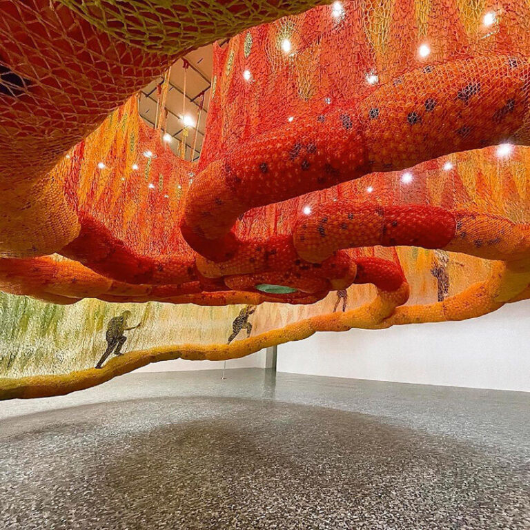 explore the largest crochet work by artist ernesto neto at museum of ...