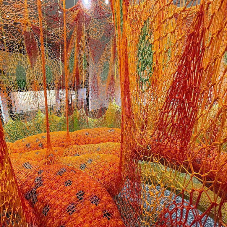 explore the largest crochet work by artist ernesto neto at museum of ...