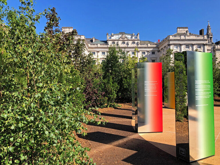 400 trees transform london design biennale 2021 into a 'forest for change'