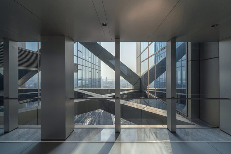 morphosis completes supertall hanking center with a web-like core