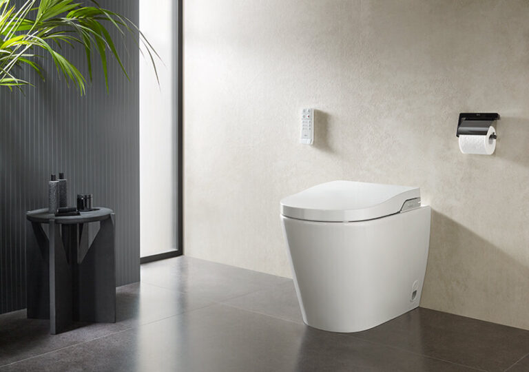 roca lifts lid on minimalistic, space-saving in-wash in-tank smart toilet