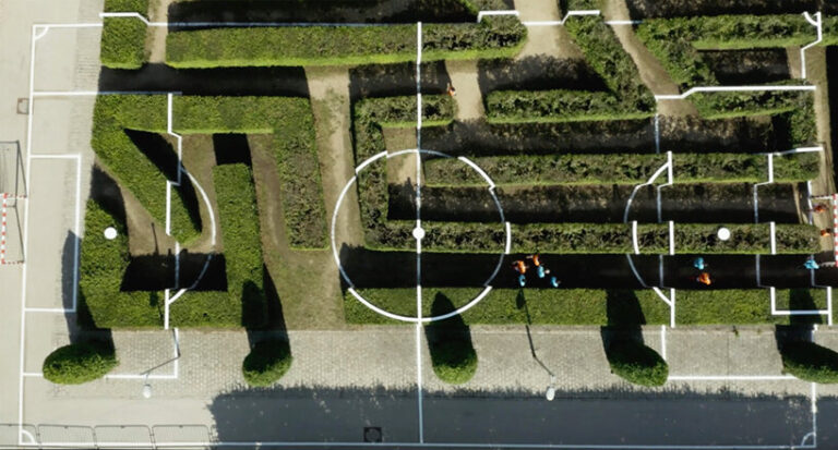 benedetto bufalino turns labyrinth into 3D football field LABY-FOOT