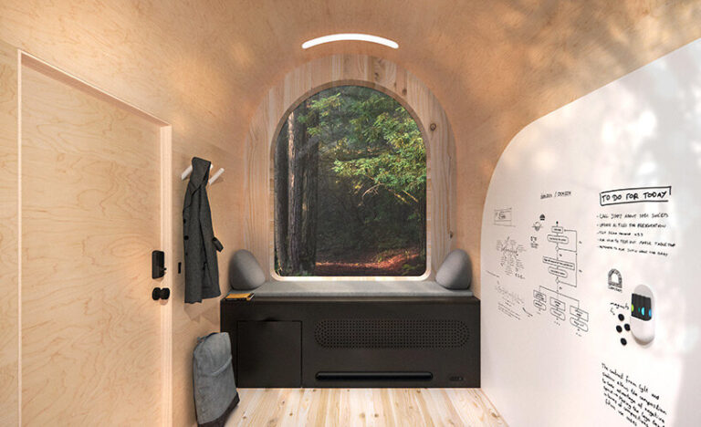 you can have your own remote tiny office in the woods with denizen's 3D printed smartpod