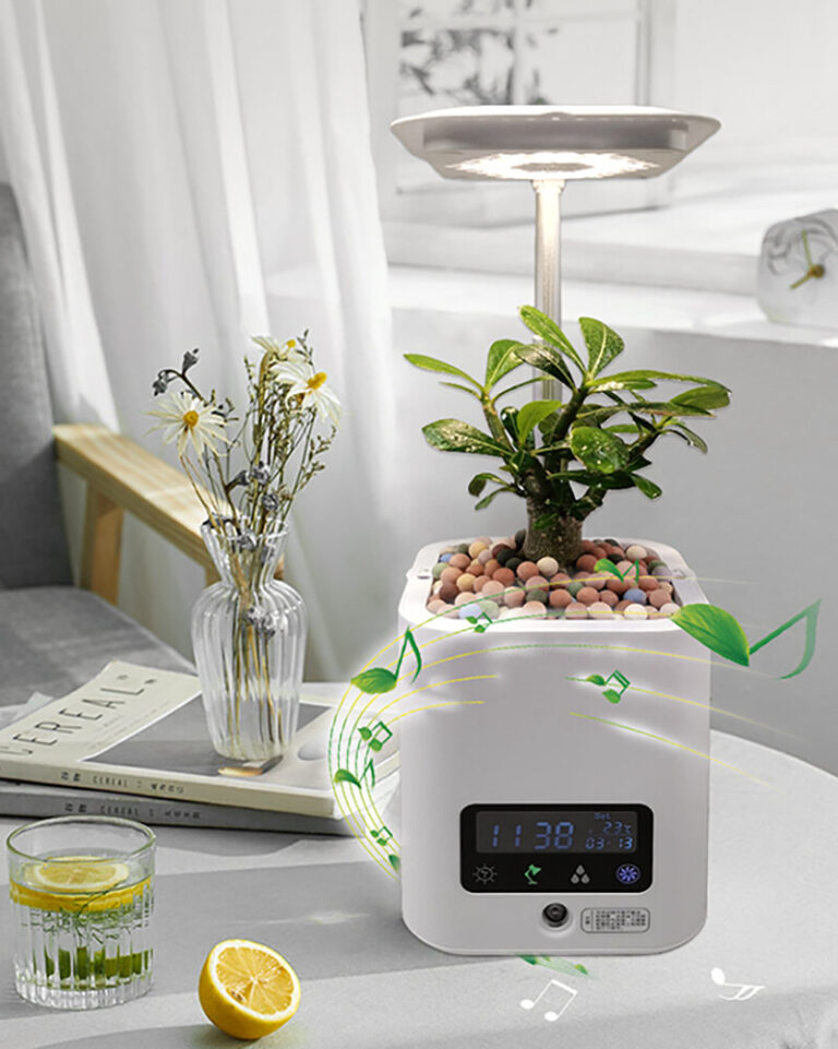 6-in-1 'hiplant' serves as pot, speaker, humidifier, air purifier, lamp ...