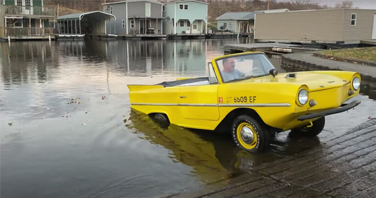 traversing both land and water, a 1967 amphicar 770 goes on auction