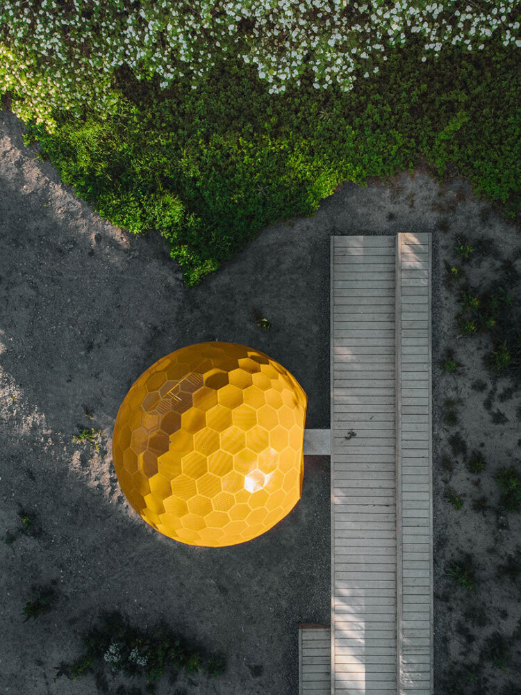 a stockholm park is dotted with playground spheres by andrénfogelström
