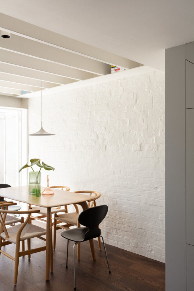 house in newton by architect george is lightweight and simple in form