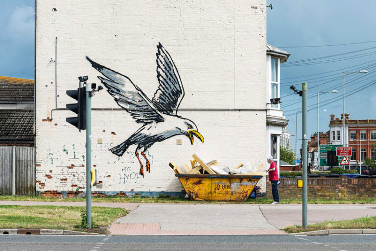 banksy confirms authorship of new pieces that dot the coast of england
