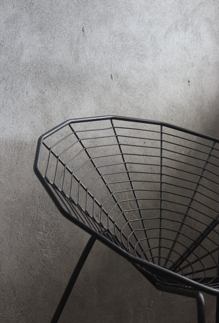namit khanna was inpsired by the spider for this minimal black iron chair