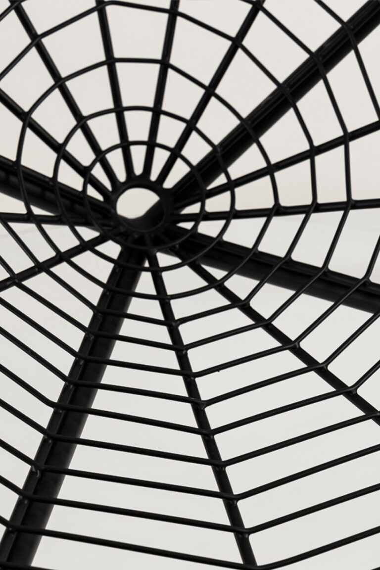 namit khanna was inpsired by the spider for this minimal black iron chair