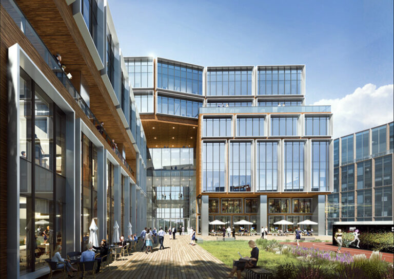 Aedas integrates corner office gardens into its shanghai golden union park