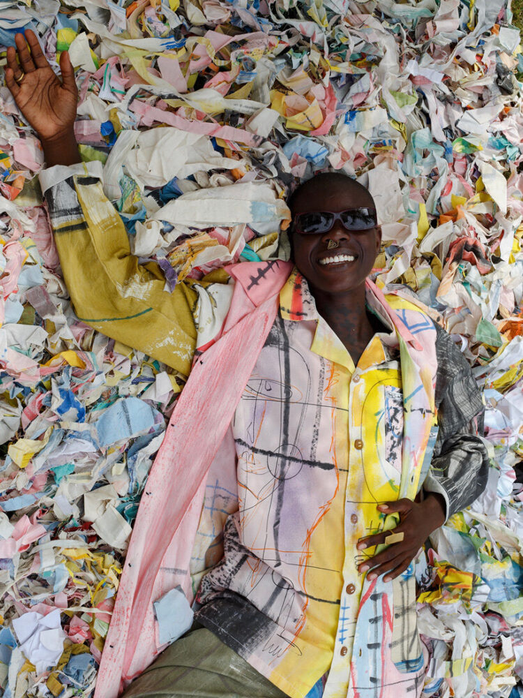 the slum studio is turning clothing waste into hand-painted apparel