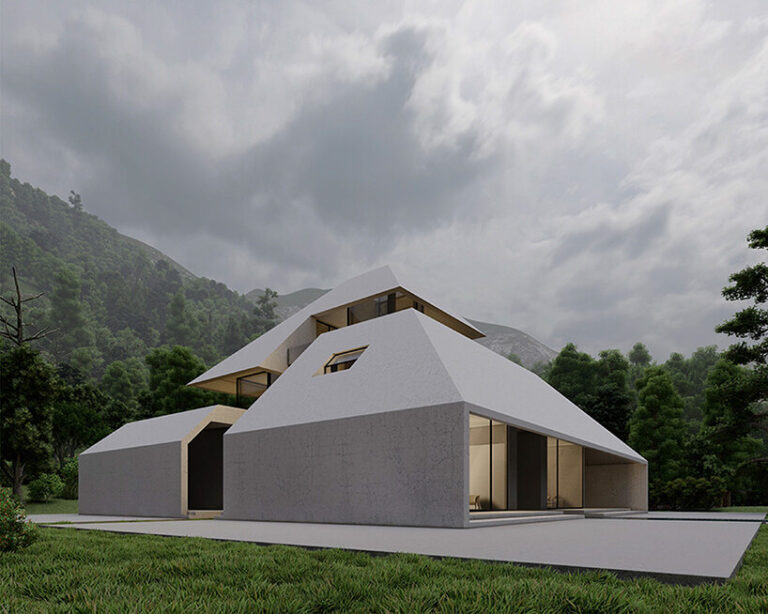 iran's rainy region informs the gabled 'gilak villa' by team design group
