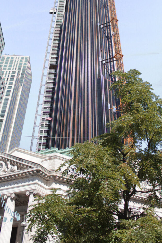 designed by SHoP architects, the highest tower in brooklyn tops out