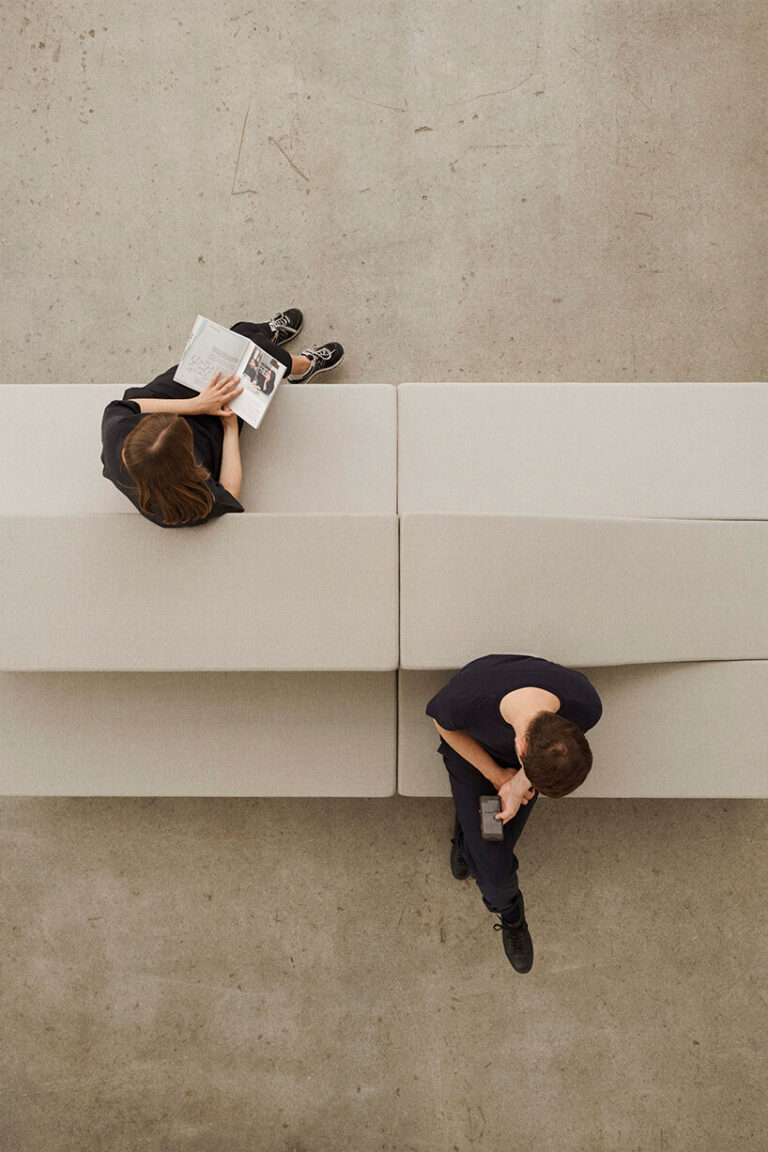 snøhetta's flexible seating system invites people to interact