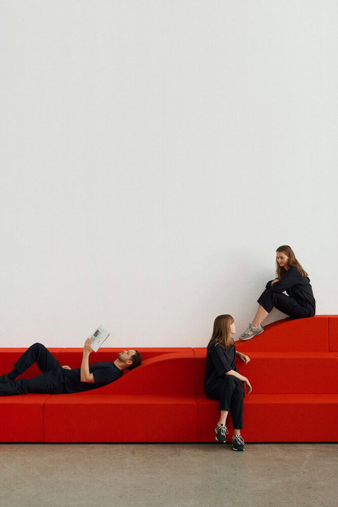 snøhetta's flexible seating system invites people to interact