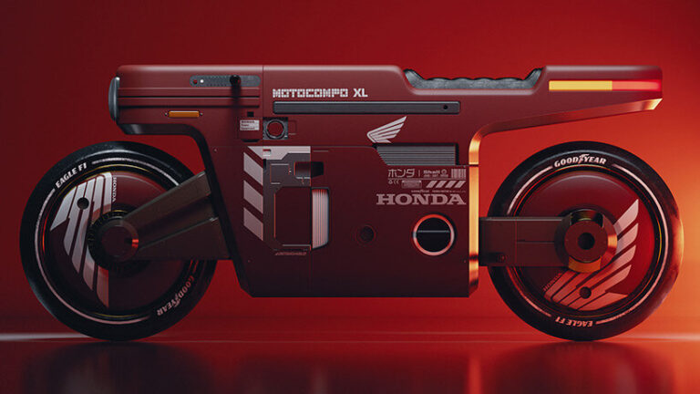 honda motocompo scooter gets a full-size reinterpretation by allan williams