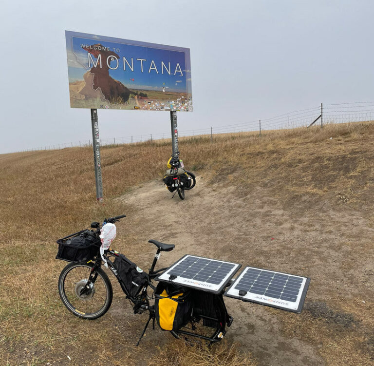 record holder sushil reddy is riding a solar powered e-bike across the US