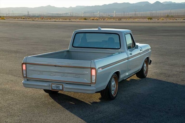 electric ford F-100 concept car is powered by all-new eluminator crate ...